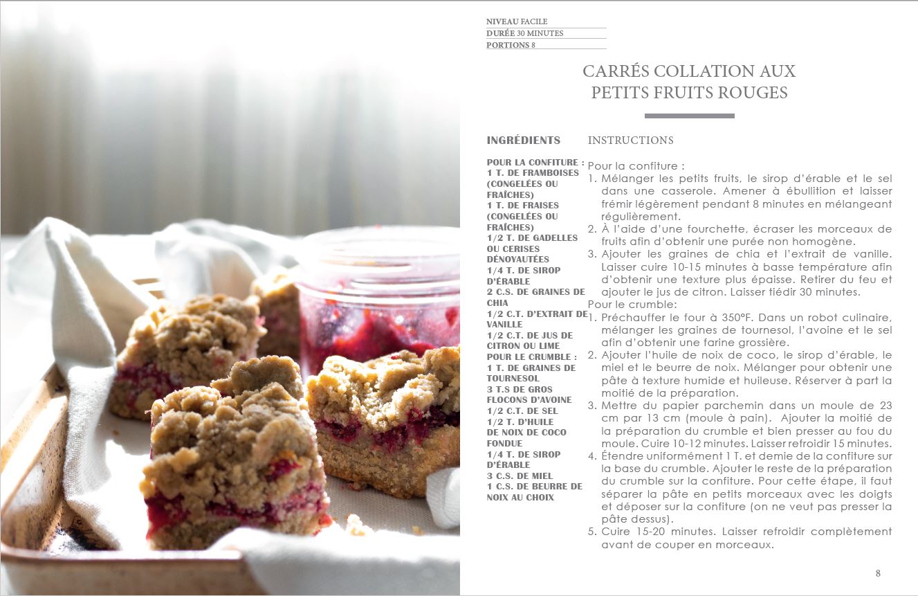 Carrés collations aux petits fruits rouges – Petite Bleuette